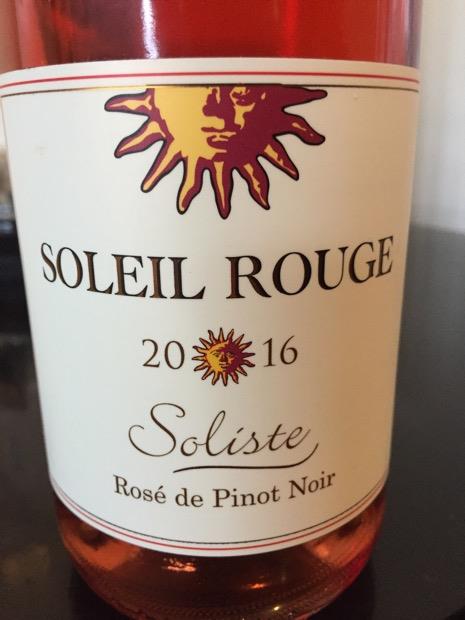 2016 Soliste Cellars Pinot Noir Soleil Rouge, USA, California, Sonoma ...