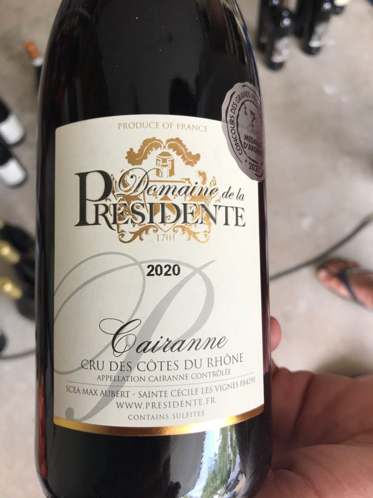 2020 Domaine de la Presidente Cairanne, France, Rhône, Southern Rhône ...