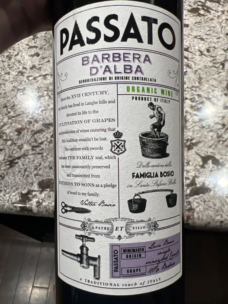 2020 Bosio Winery Barbera d'Alba Passato, Italy, Piedmont, Alba ...