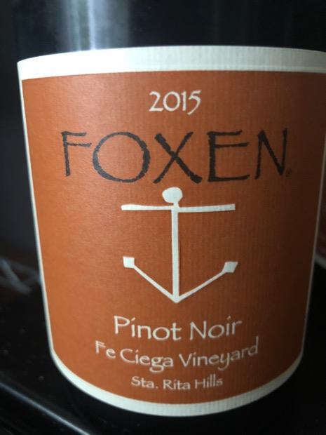 2015 Foxen Pinot Noir Fe Ciega Vineyard, USA, California, Central Coast ...