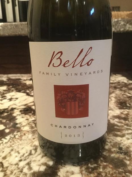 2013 Bello Family Vineyards Chardonnay, USA, California, Sonoma County ...