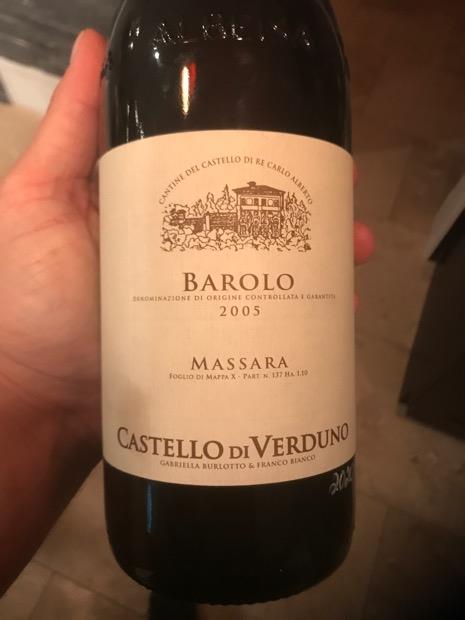 2005 Castello di Verduno Barolo Vigna Massara, Italy, Piedmont, Langhe ...