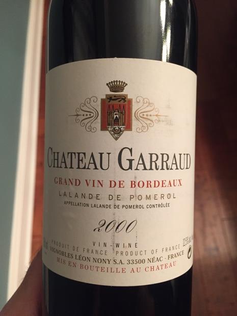 2000 Château Garraud, France, Bordeaux, Libournais, Lalande de Pomerol ...