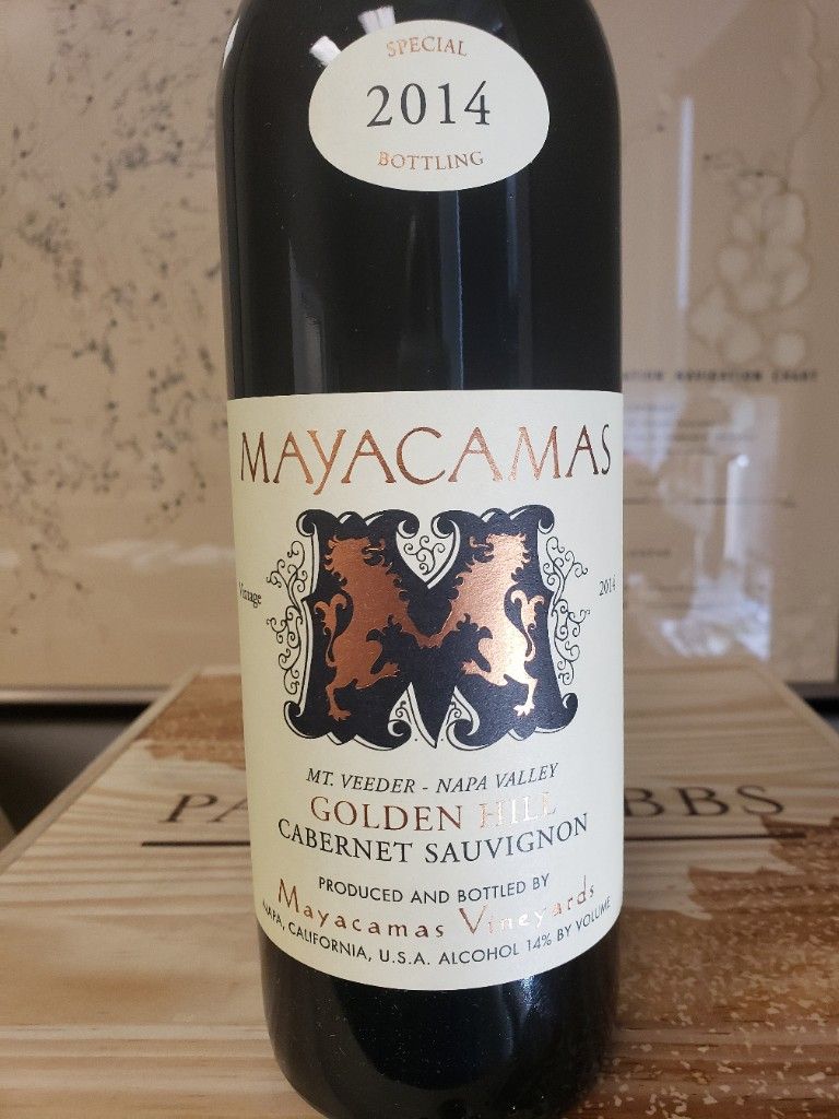 2014 Mayacamas Vineyards Cabernet Sauvignon Golden Hill, USA ...