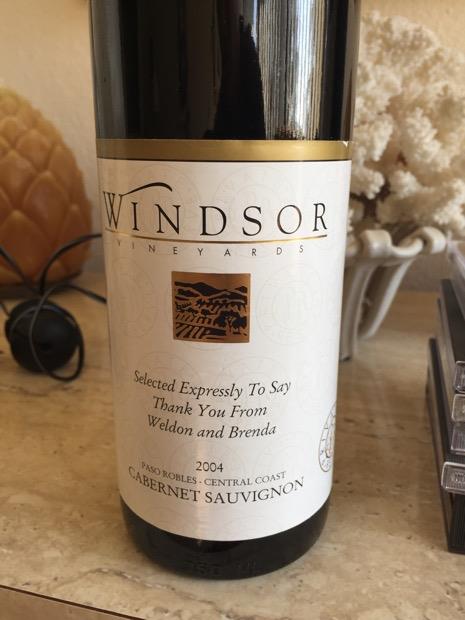 2004 Windsor Vineyards Cabernet Sauvignon (Tiburon Label) Paso Robles ...