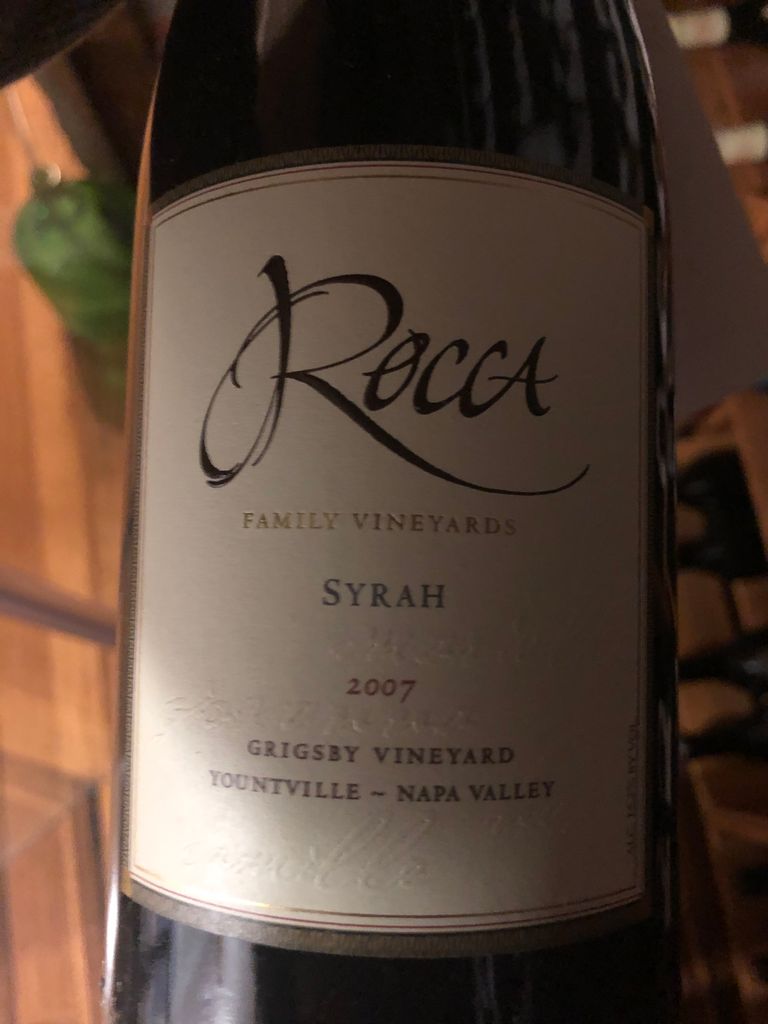 2007 Rocca Family Vineyards Syrah Grigsby Vineyard, USA, California ...