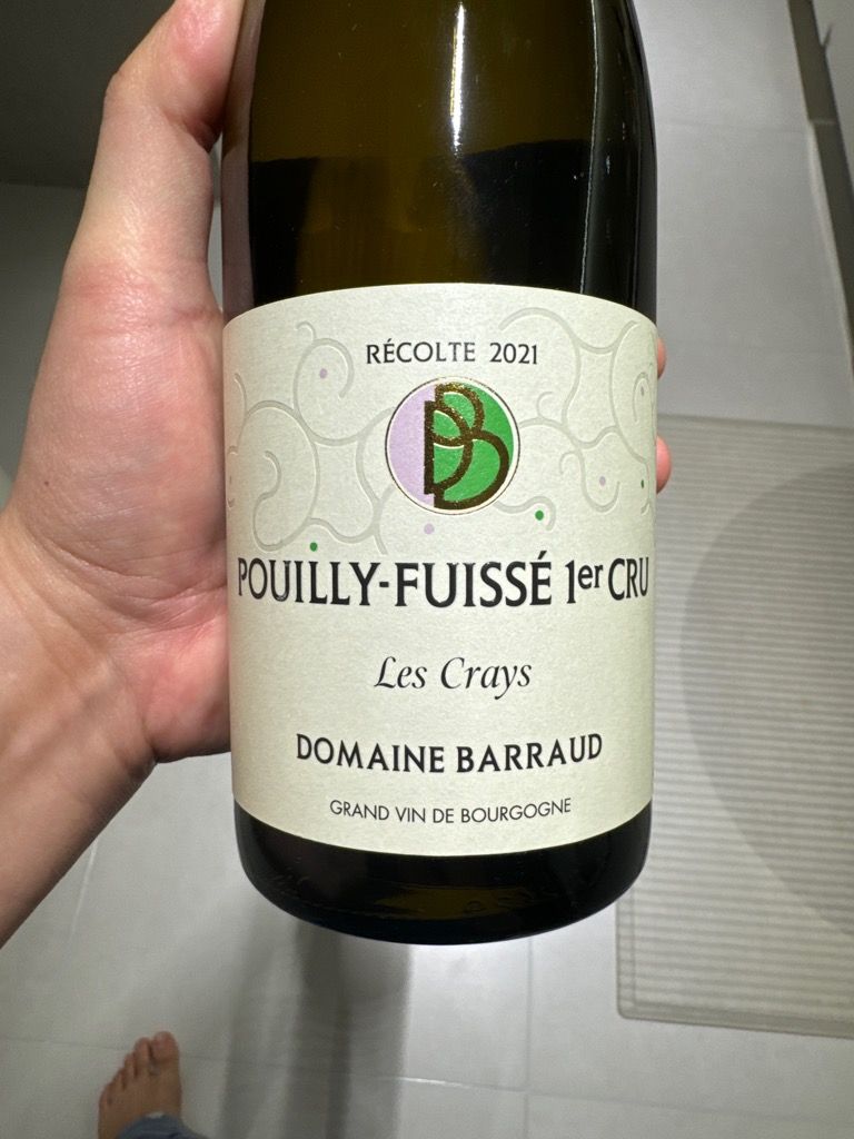 2022 Daniel & Julien Barraud Pouilly-Fuissé Premier Cru Les Crays ...