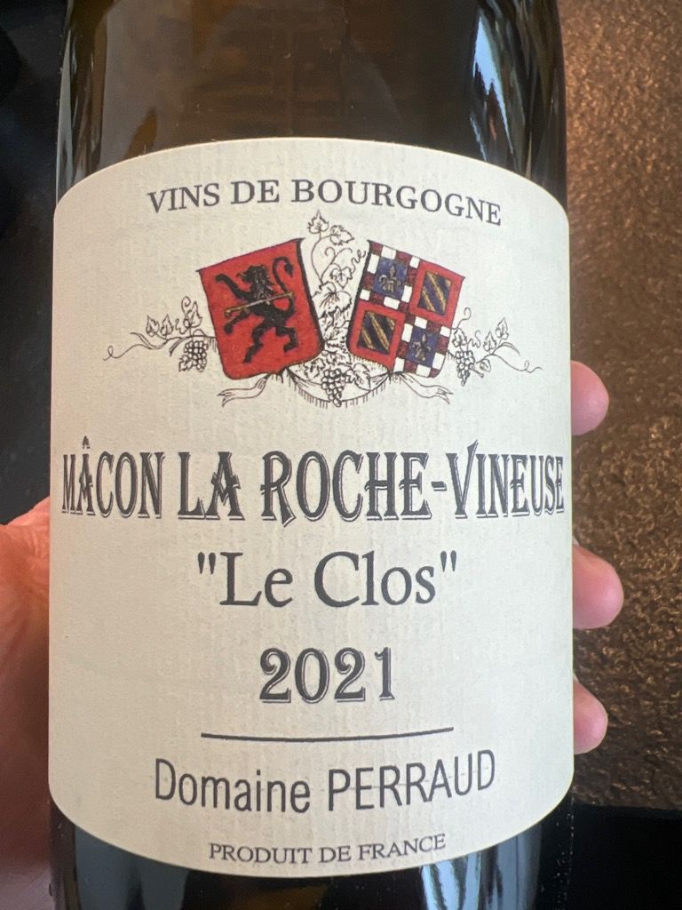 2021 JC Perraud Mâcon La Roche-Vineuse Le Clos, France, Burgundy ...