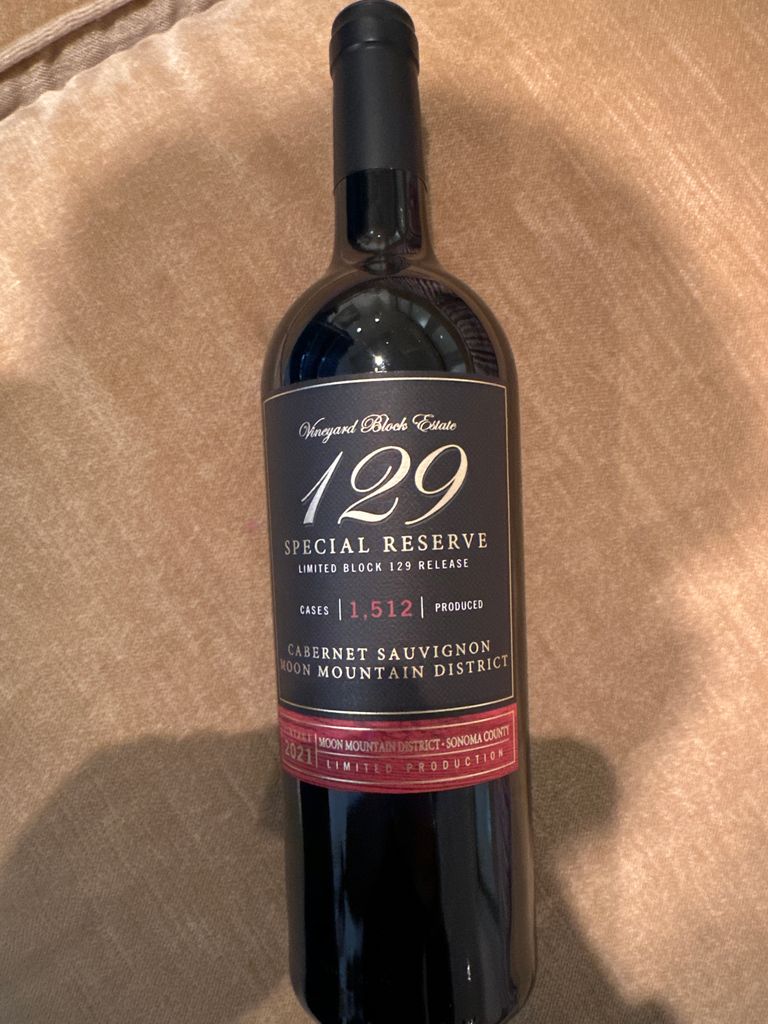 2021 Vineyard Block Estate Cabernet Sauvignon Block 129 Special Reserve ...