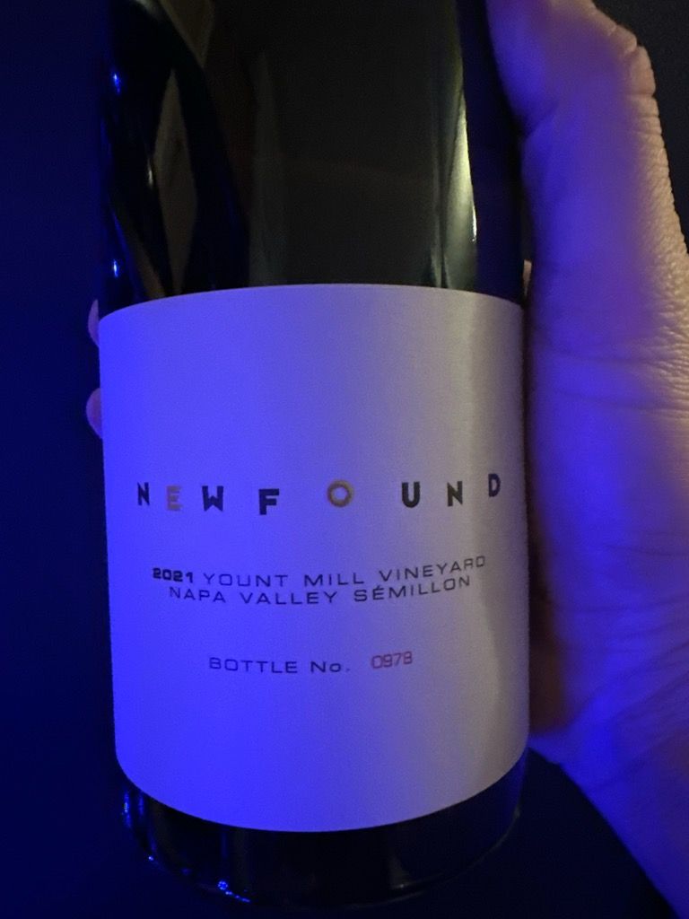 2020 Newfound Wines Sémillon Yount Mill Vineyard Usa California Napa