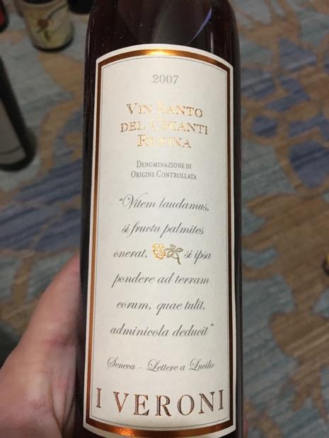 2007 I Veroni Vin Santo del Chianti Rùfina, Italy, Tuscany, Chianti ...