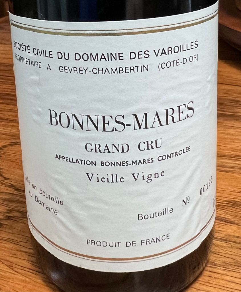 1990 Domaine des Varoilles Bonnes Mares Vieilles Vignes, France ...