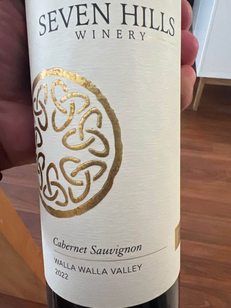 2022 Seven Hills Winery Cabernet Sauvignon Walla Walla Valley, USA, Washington, Columbia Valley ...