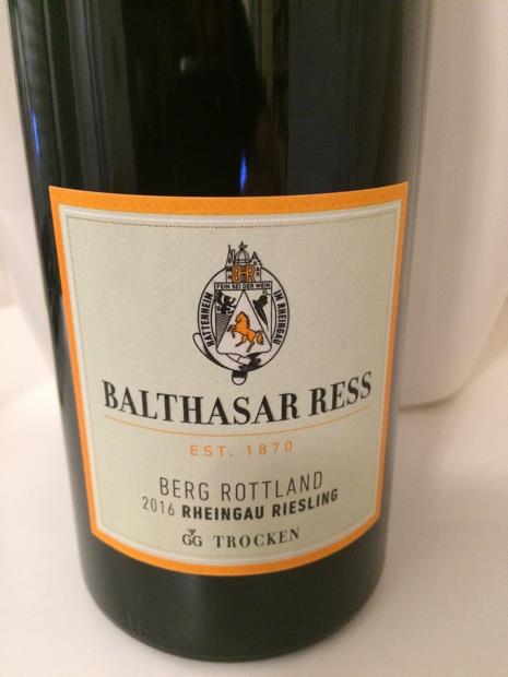 2016 Balthasar Ress Rüdesheimer Berg Rottland Riesling Großes Gewächs ...