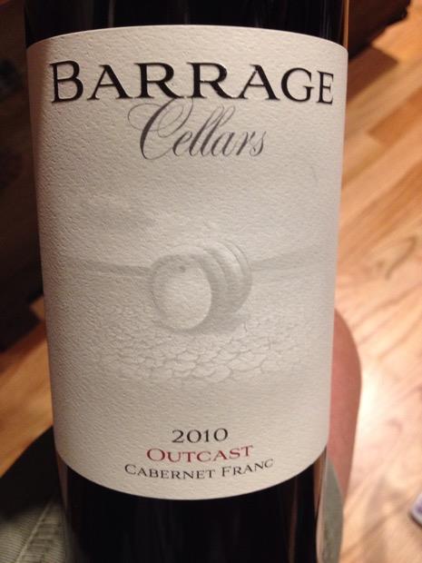 2010 Barrage Cellars Cabernet Franc Outcast, USA, Washington, Columbia ...