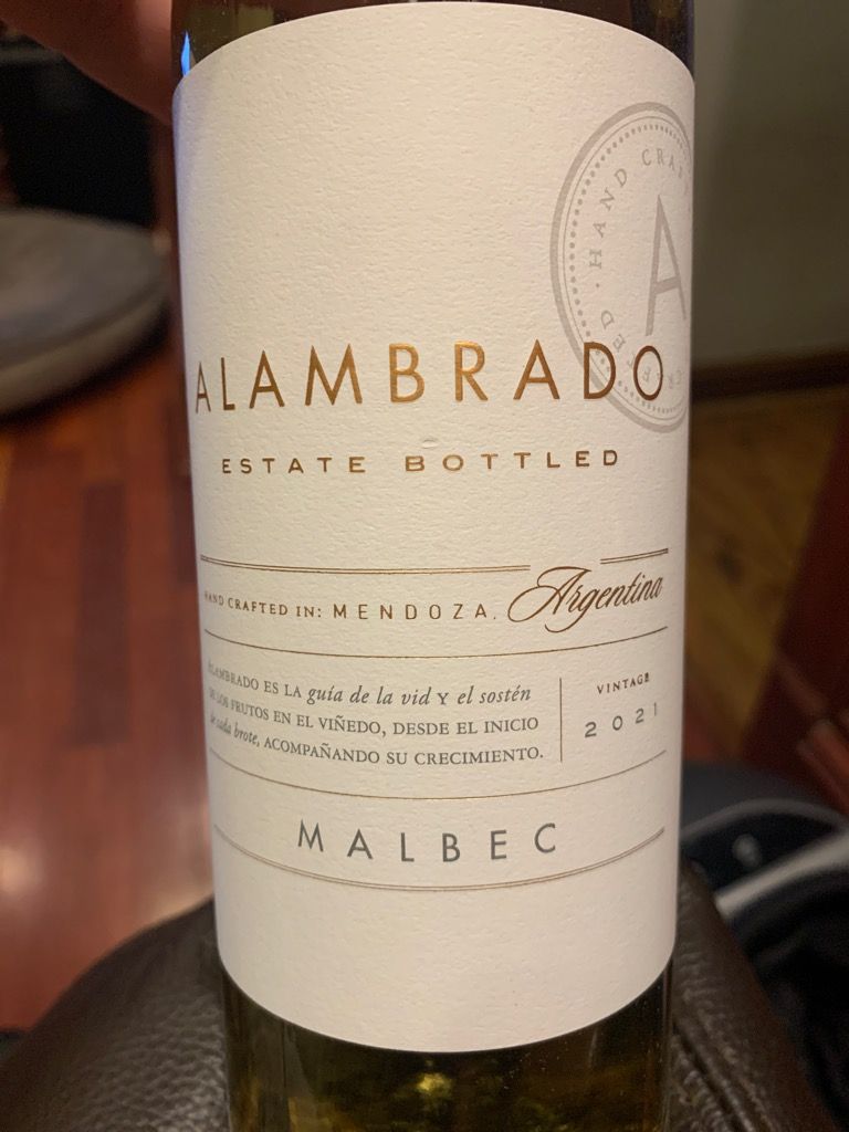 2021 Alambrado Malbec Blanco, Argentina, Mendoza - CellarTracker