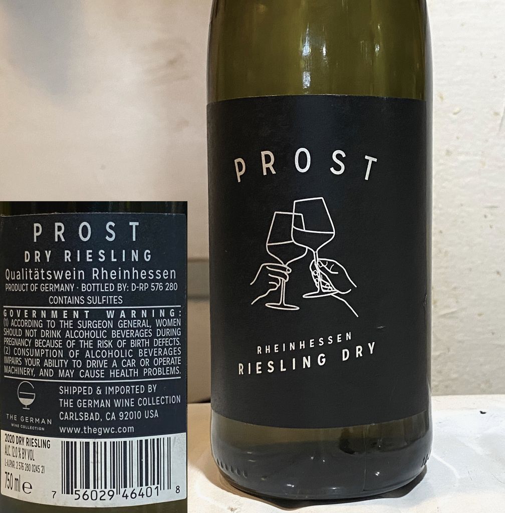 2020 Prost Dry Riesling, Germany, Rheinhessen - CellarTracker