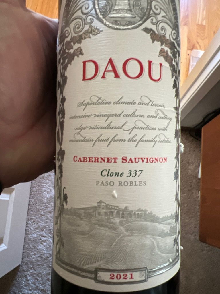 2021 Daou Vineyards Cabernet Sauvignon Estate Clone 337, USA ...