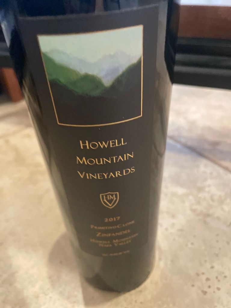 2019 Howell Mountain Vineyards Primitivo Clone Zinfandel, USA ...