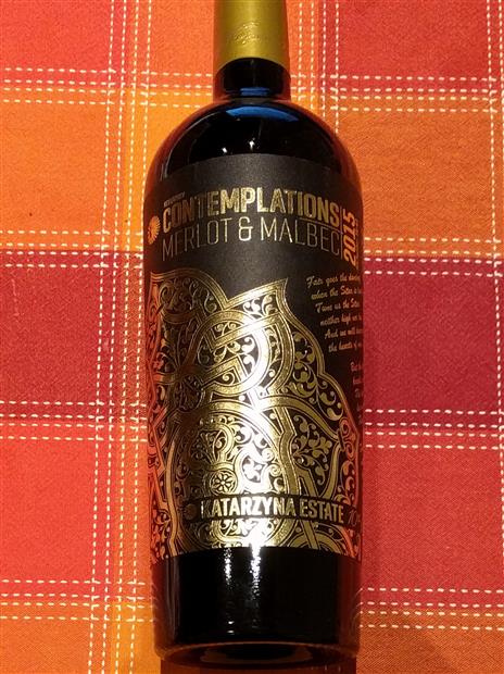 2016 Katarzyna Estate Contemplations Merlot & Malbec, Bulgaria ...