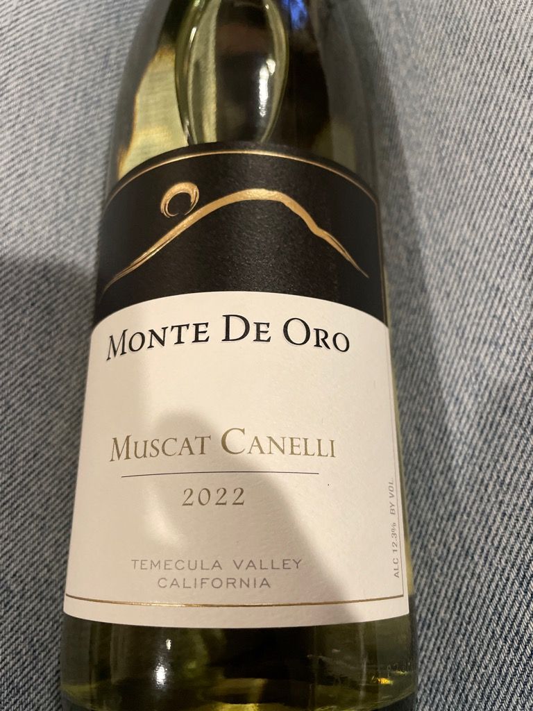2021 Monte De Oro Muscat Canelli, USA, California, South Coast ...