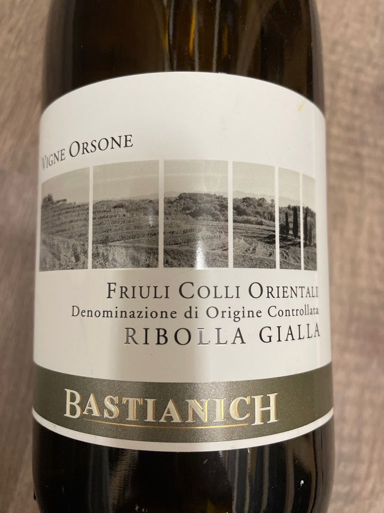 NV Bastianich Friuli Colli Orientali Ribolla Gialla Vini Orsone, Italy ...