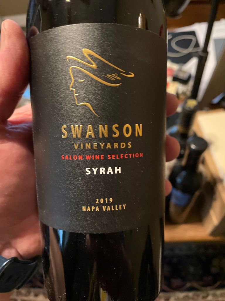 2019 Swanson Syrah Salon Wine Selection, USA, California, Napa Valley ...