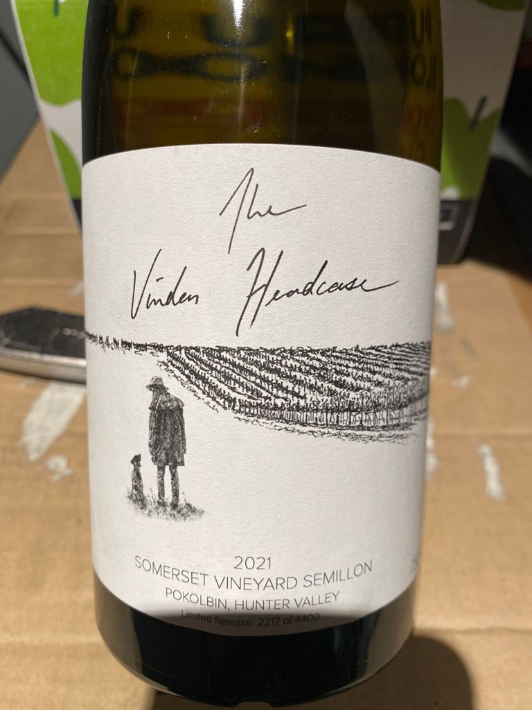 2022 Vinden Estate Sémillon The Vinden Headcase Somerset Vineyard ...