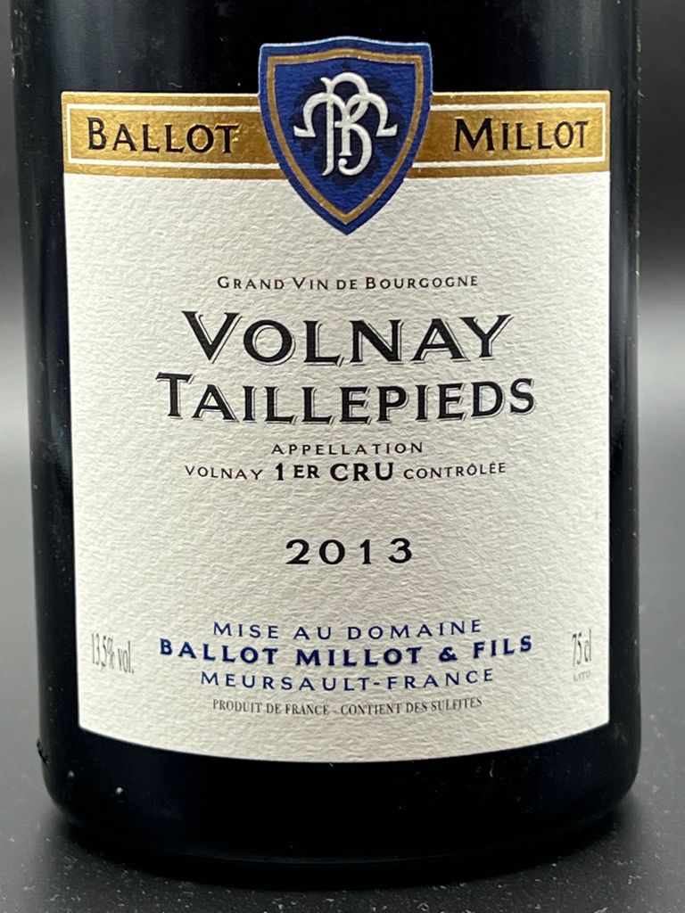 2013 Ballot-Millot & Fils Volnay 1er Cru Taillepieds, France, Burgundy ...