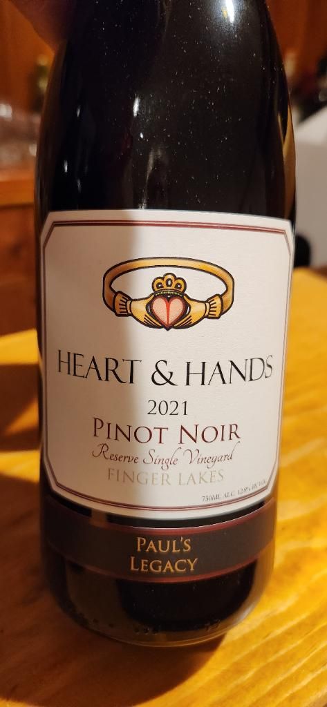 2021 Heart & Hands Pinot Noir Paul's Legacy Hobbit Hollow, USA, New ...