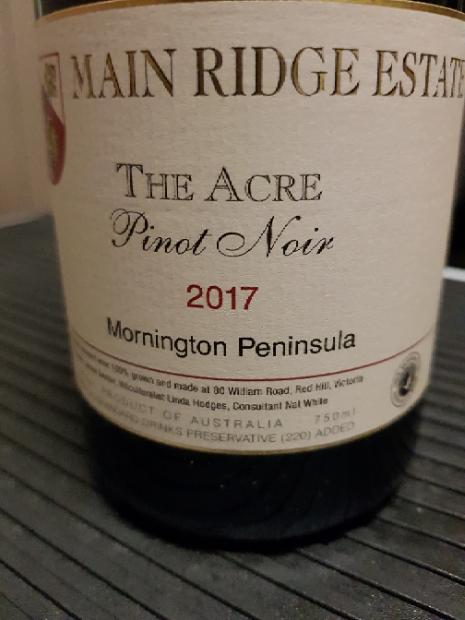 2017 Main Ridge Estate Pinot Noir The Acre, Australia, Victoria, Port ...
