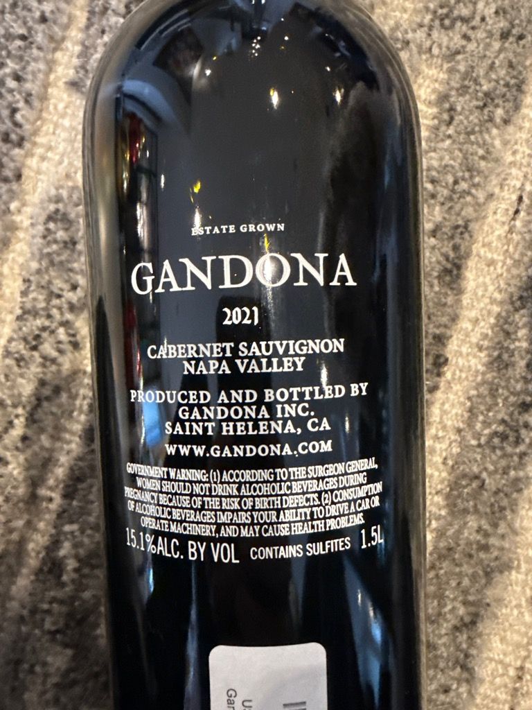 2021 Gandona Cabernet Sauvignon, USA, California, Napa Valley ...