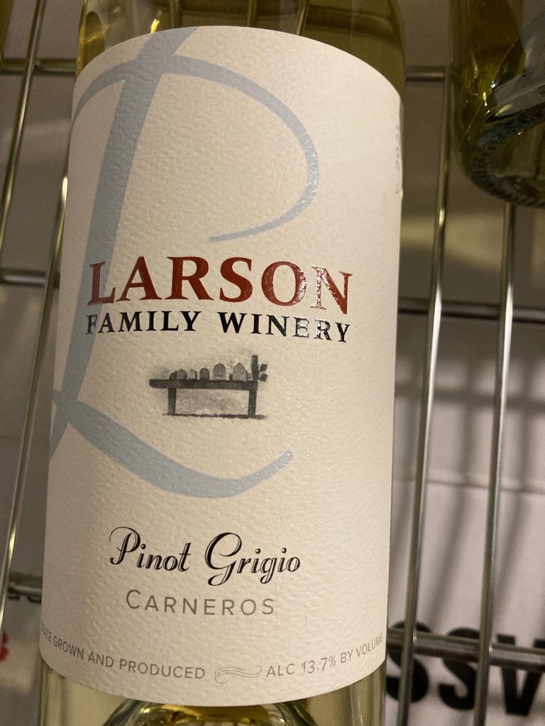 2021 Larson Family Winery Pinot Grigio, USA, California, Sonoma County ...