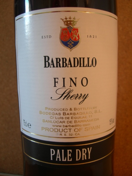 NV Barbadillo Jerez-Xérès-Sherry Fino Sherry, Spain, Andalucía, Jerez ...
