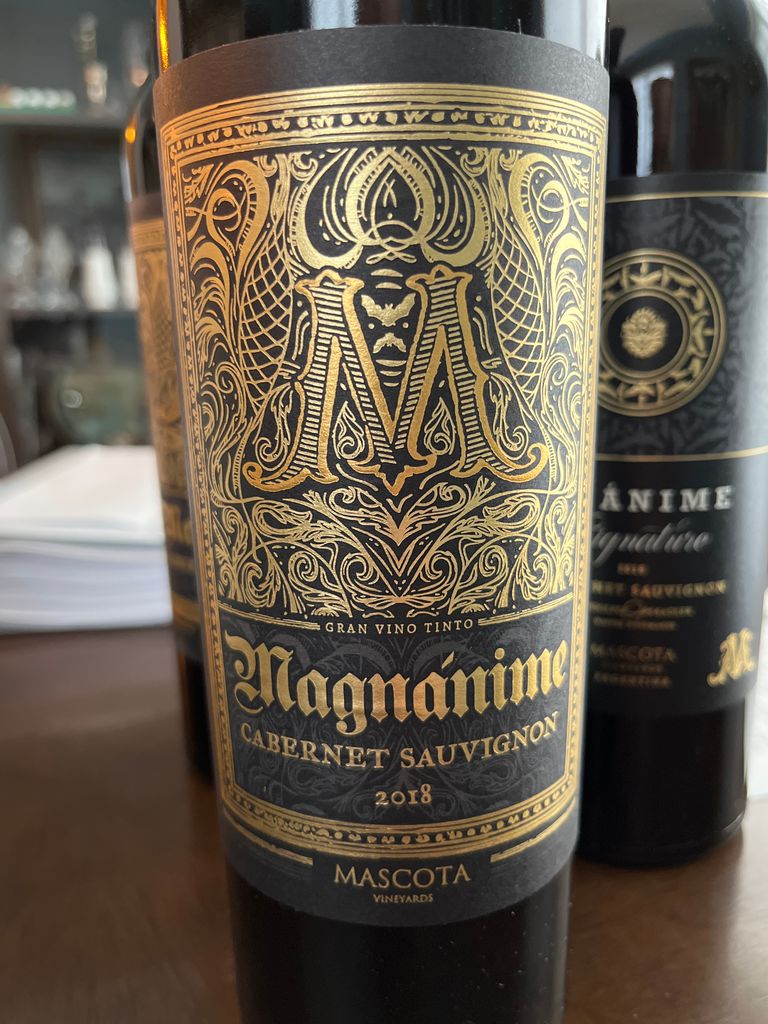 2019 Mascota Vineyards Cabernet Sauvignon Magnánime, Argentina, Mendoza ...