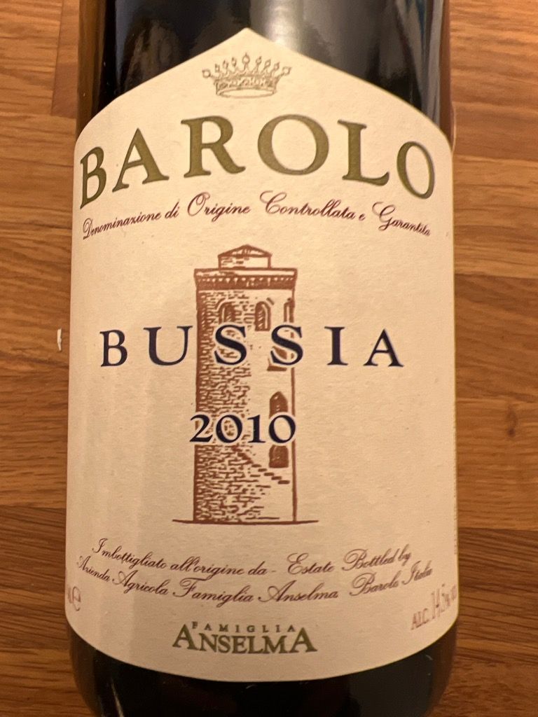 2010 Famiglia Anselma Barolo Bussia, Italy, Piedmont, Langhe, Barolo ...