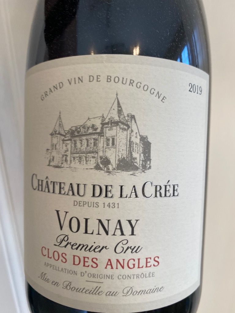 2019 Château de la Crée Volnay 1er Cru Clos des Angles, France ...