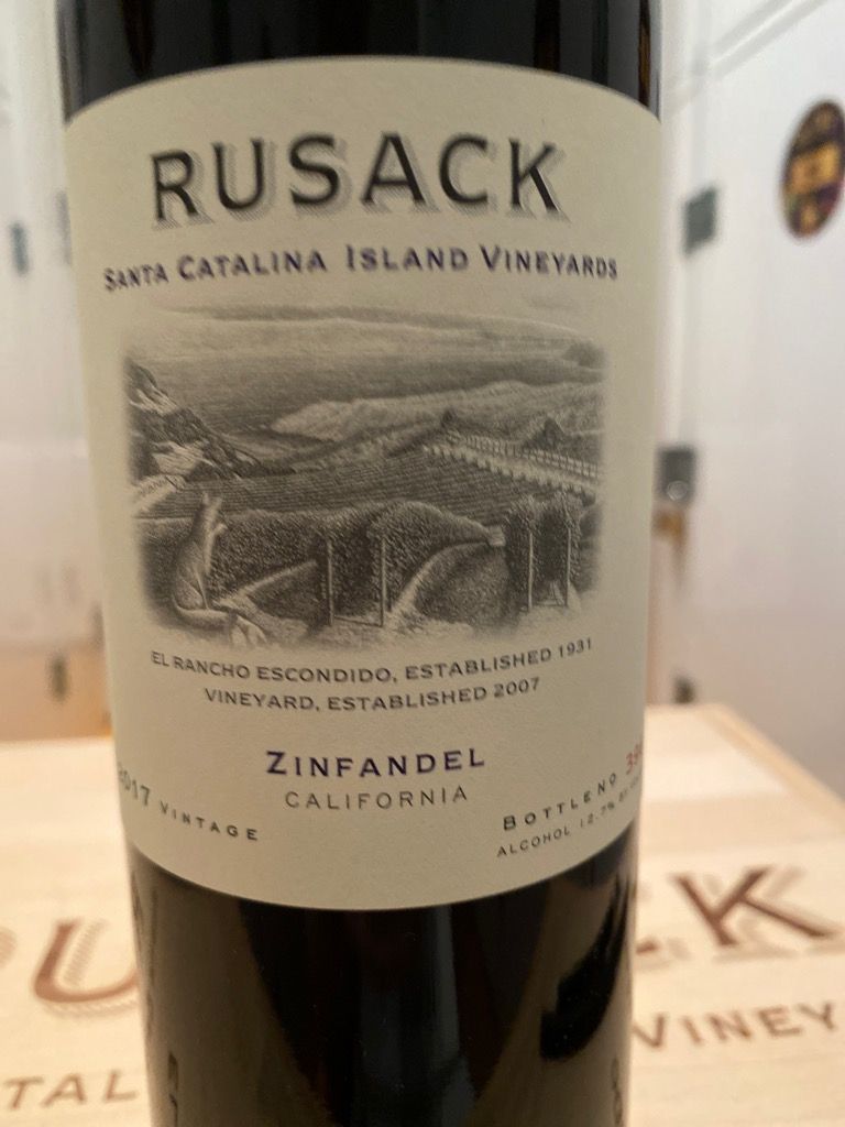 2018 Rusack Zinfandel Santa Catalina Island Vineyards, USA, California ...