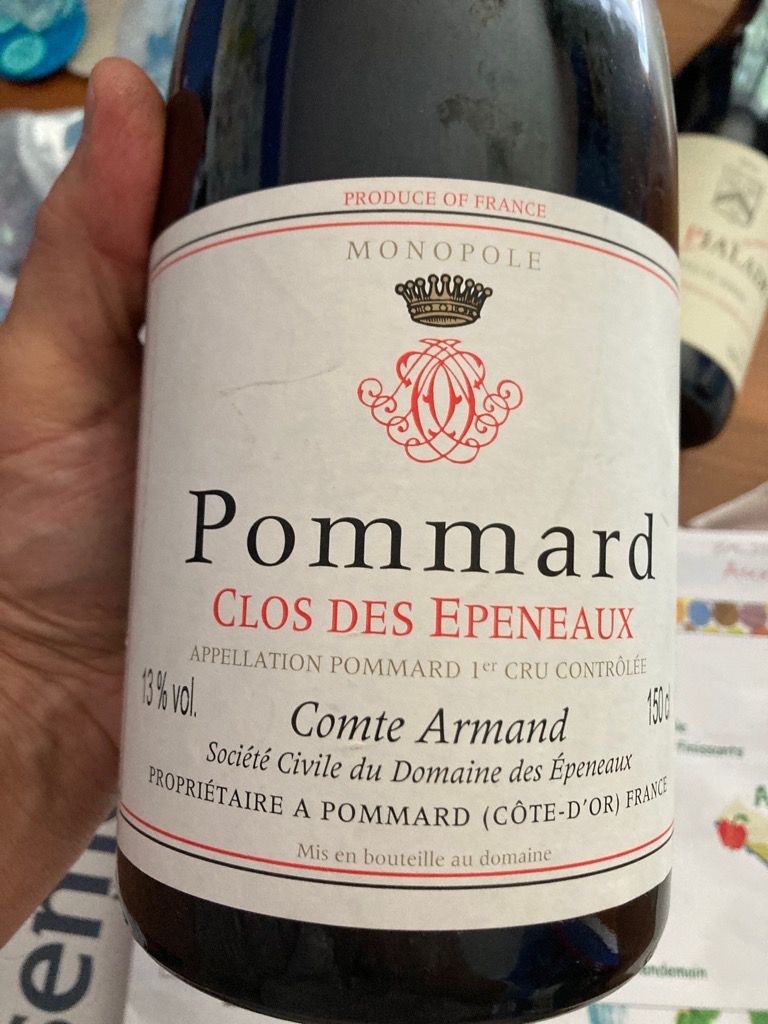 1992 Comte Armand Pommard 1er Cru Clos des Epeneaux, France, Burgundy ...