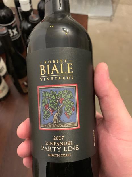 2017 Robert Biale Zinfandel Party Line, USA, California, Napa Valley ...