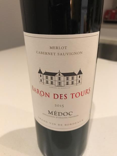 2015 Baron des Tours, France, Bordeaux, Médoc - CellarTracker