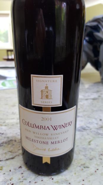 2002 Columbia Winery Merlot David Lake Signature Series Milestone ...