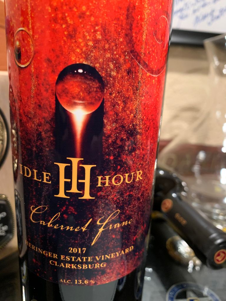 2019 Idle Hour Cabernet Franc Heringer Estate Vineyard, USA, California ...