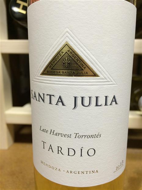 2013 Santa Julia Torrontés Tardío, Argentina, Mendoza - CellarTracker