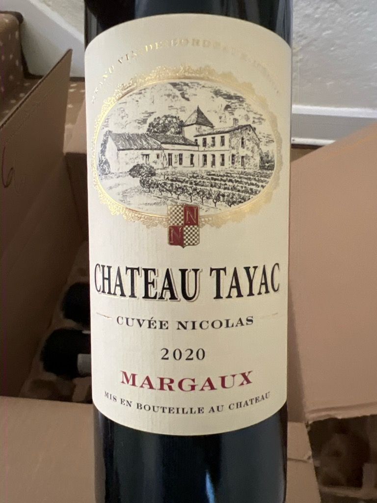 2020 Château Tayac Cuvée Nicolas, France, Bordeaux, Médoc, Margaux ...