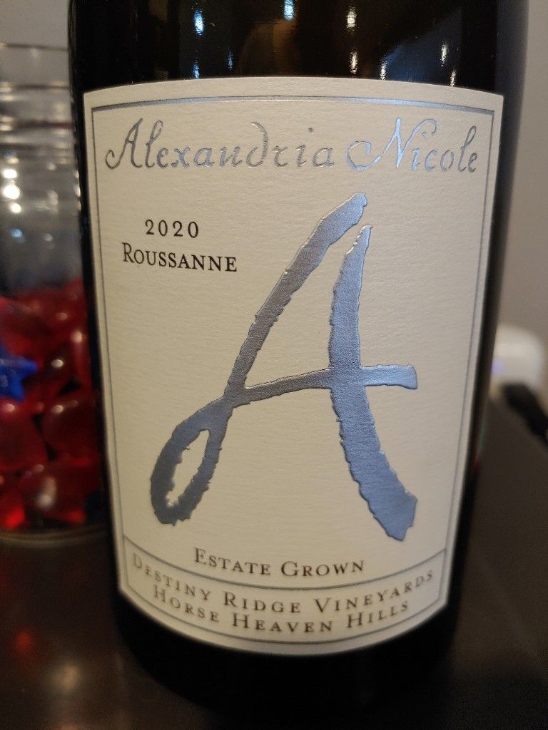 2020 Alexandria Nicole Roussanne Destiny Ridge Vineyards, USA ...