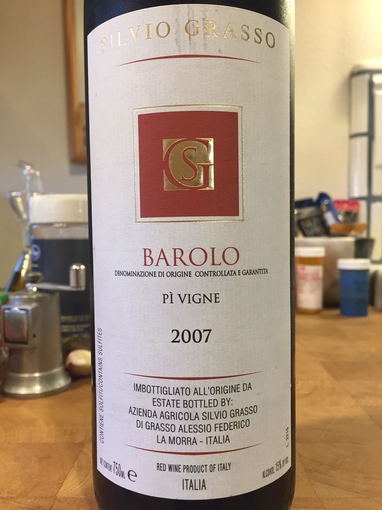 2018 Silvio Grasso Barolo Pì Vigne, Italy, Piedmont, Langhe, Barolo ...