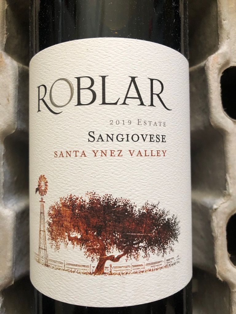 2019 Roblar Sangiovese, USA, California, Central Coast, Santa Ynez ...