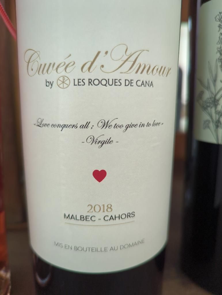 2020 Les Roques de Cana Malbec Cahors Cuvée d'Amour, France, Southwest ...