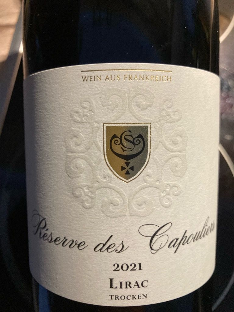 2021 Cave du Fournalet Lirac Reserve des Capouliers, France, Rhône ...